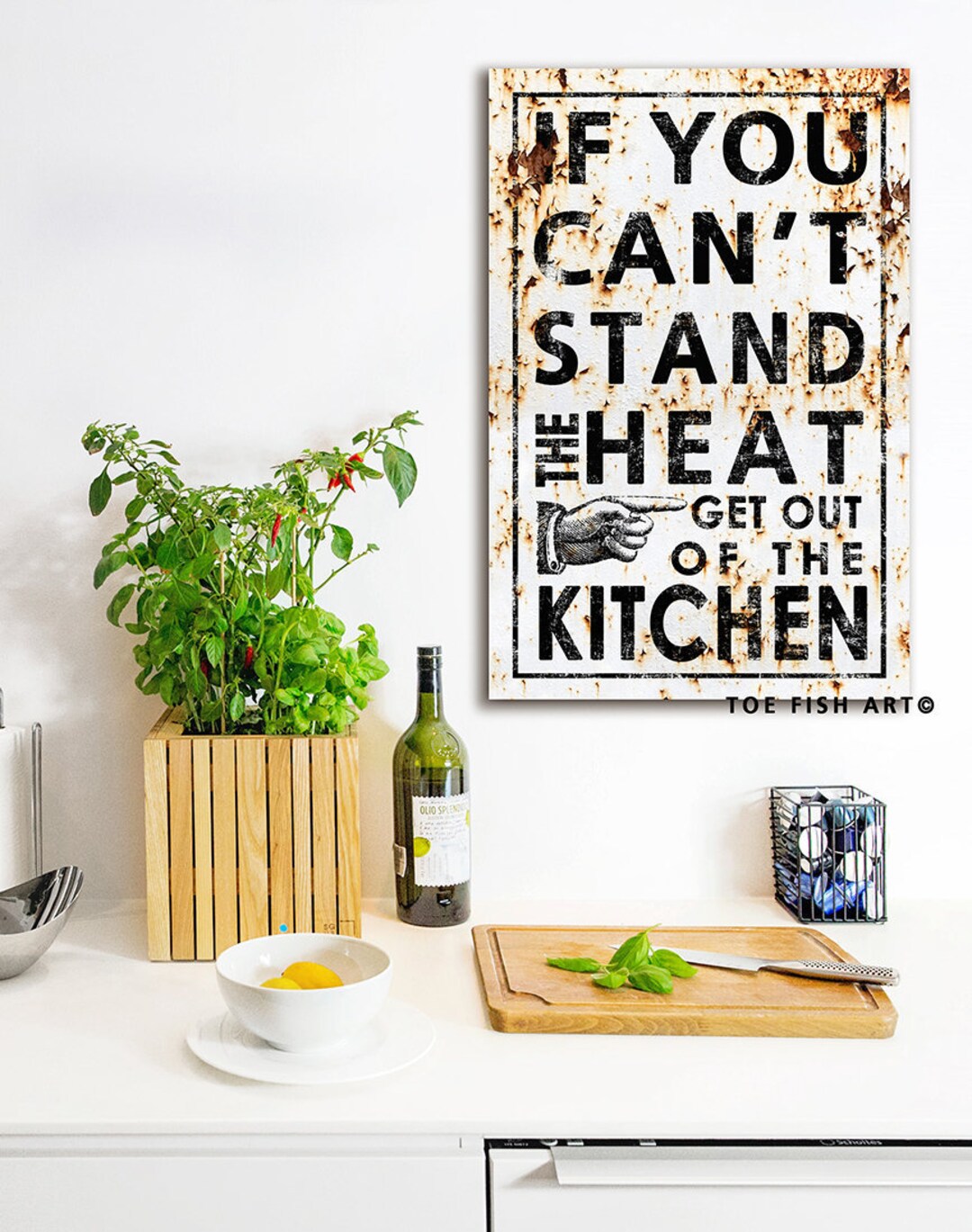 Modern Farmhouse Kitchen Wall Decor Vintage Sign Large Rustic Kitchen ...