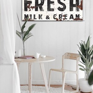 Modern Farmhouse Wall Decor Farm Fresh Milk & Cream Sign Rustic Chic ...