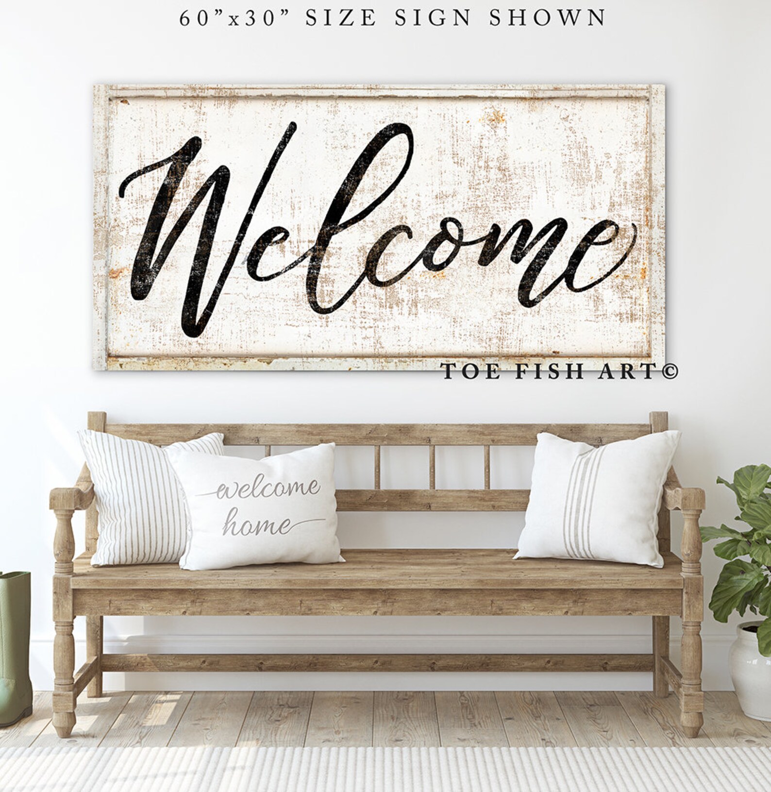 Welcome to Our Home Sign Modern Vintage Farmhouse Wall Decor - Etsy