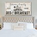 Bed and Breakfast Sign Rustic Farmhouse Wall Decor Name Established ...