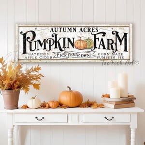 Pumpkin Farm Sign – Rustic Fall Family Pumpkin Patch Wall Art, Modern ...