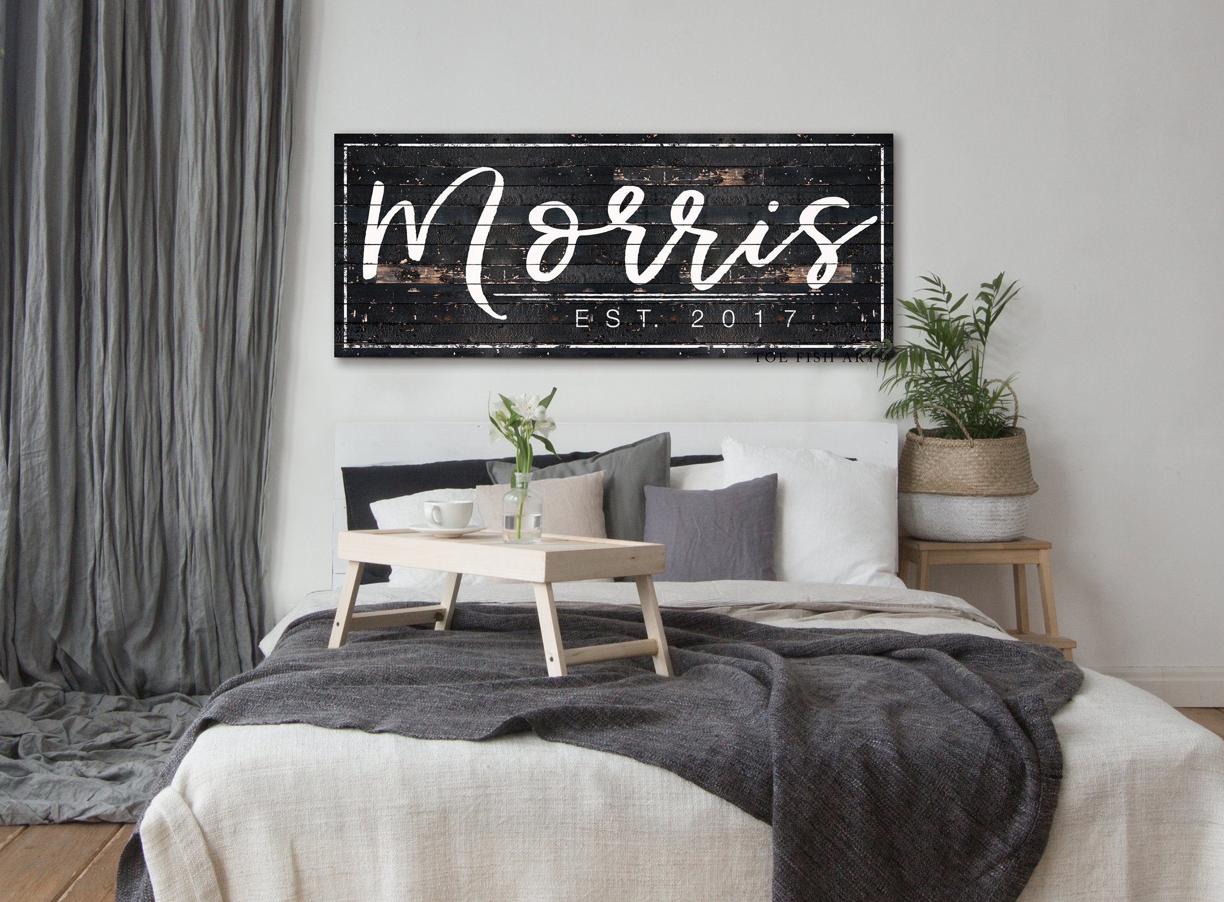 Family Name Sign Last Name Established Signs Gift for Her - Etsy