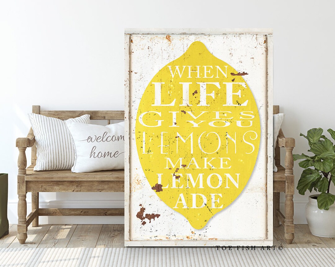 When Life Gives You Lemons Make Lemonade Modern Farmhouse Wall Decor ...