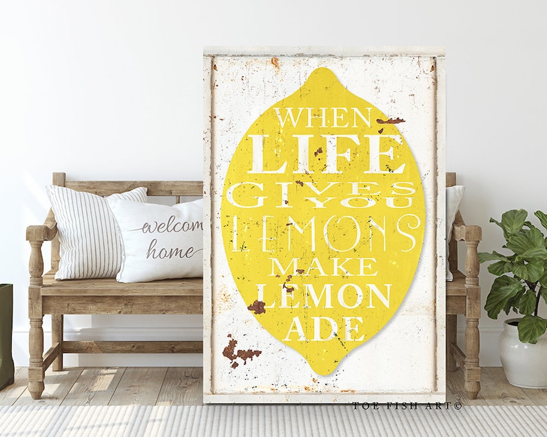 When Life Gives You Lemons Make Lemonade Modern Farmhouse Wall - Etsy