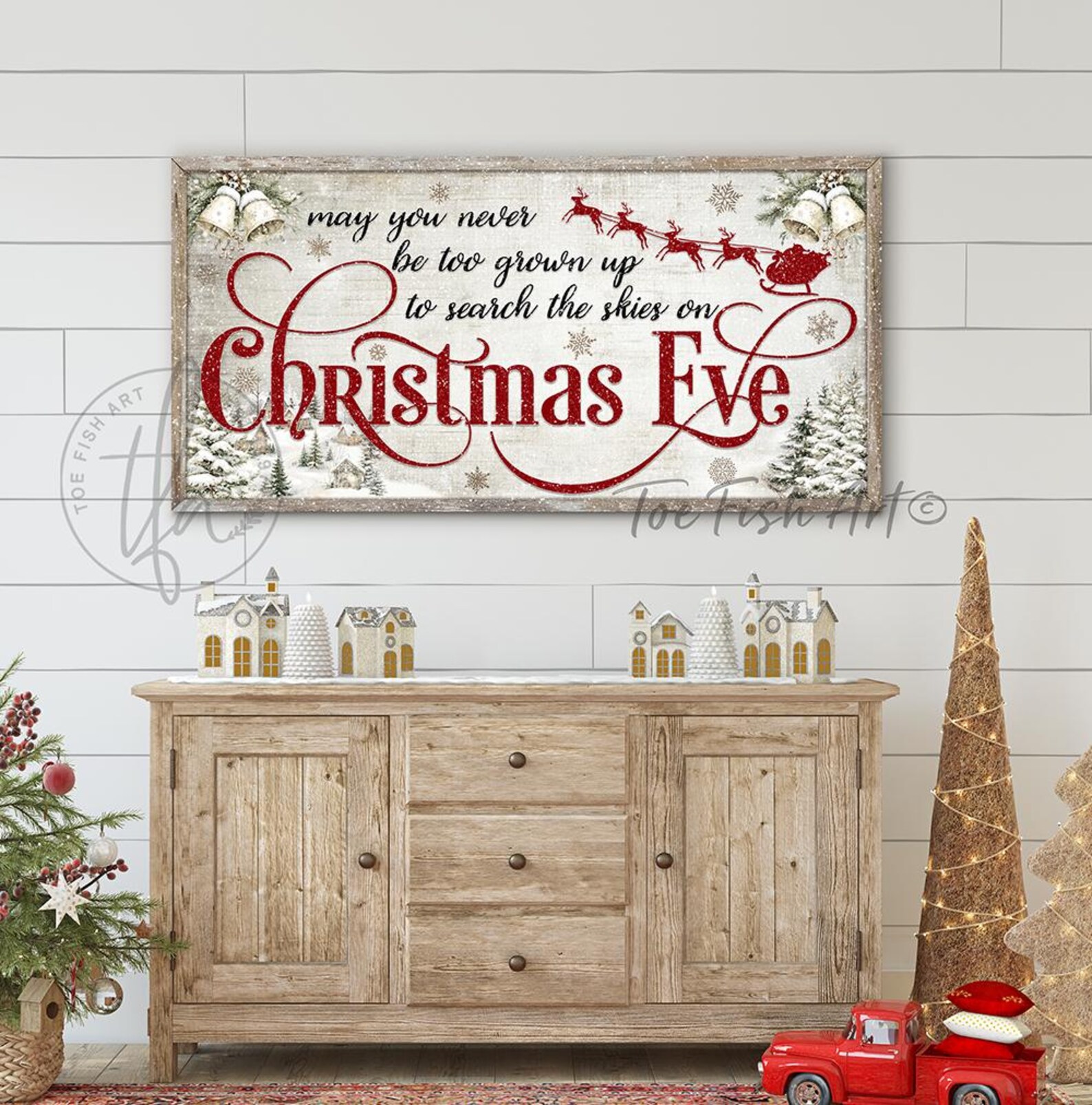 Christmas Eve Sign - Holiday Art, Farmhouse Wall Decor, May You Never ...