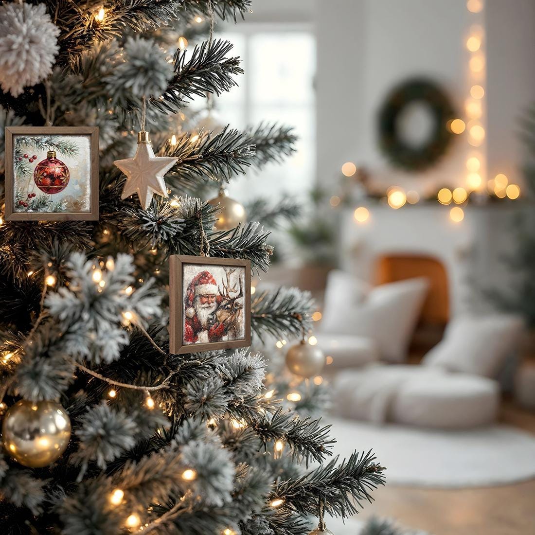 Mini Framed Christmas Signs – Rustic Wooden Ornaments, Choose Your ...