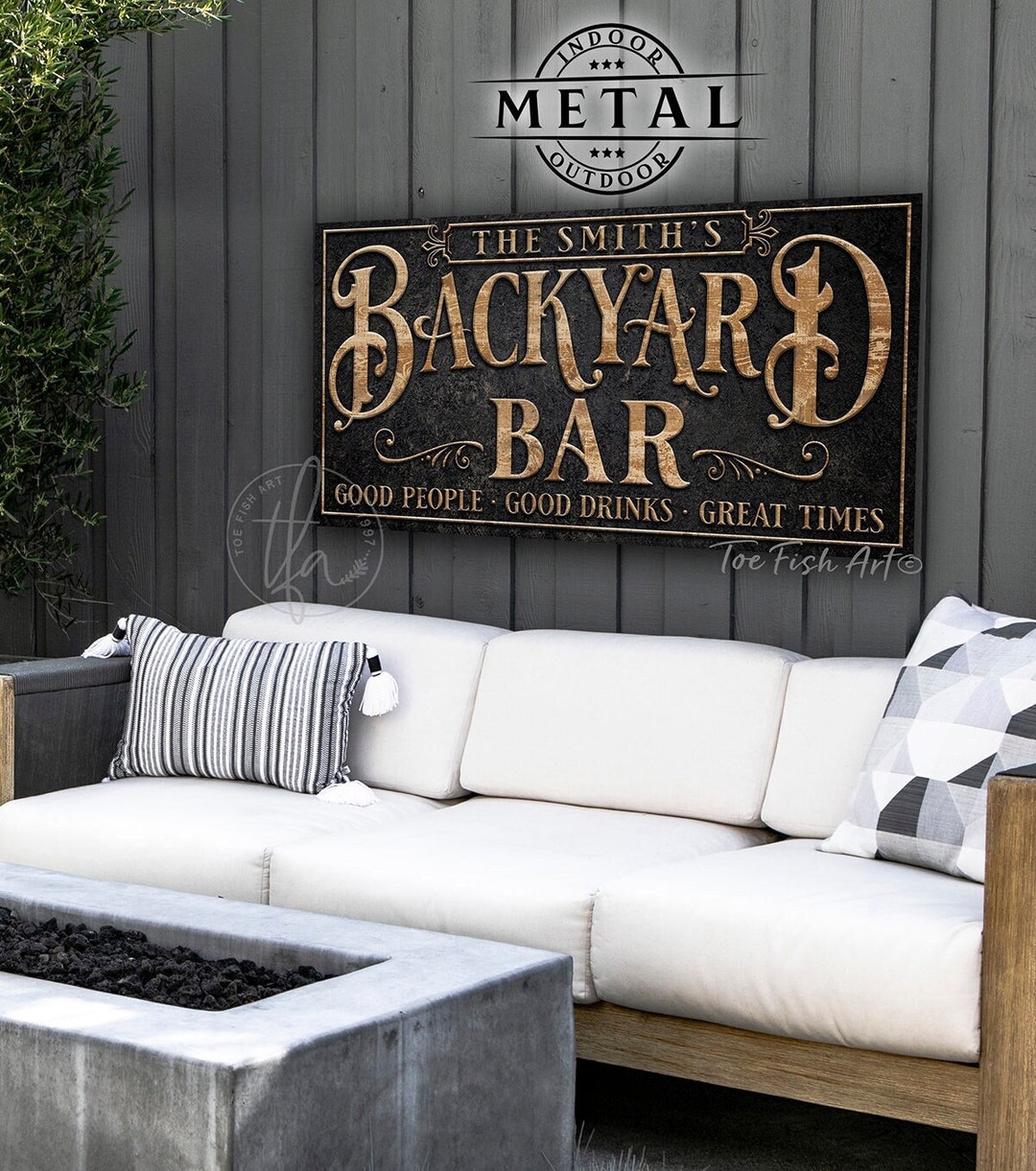 Personalized Backyard Bar Sign Back Porch Pool & Patio Deck Family Name ...