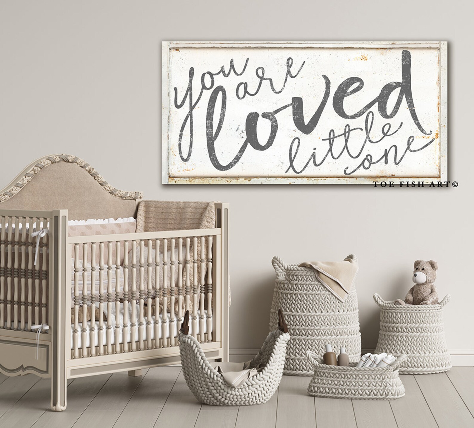 You Are Loved Little One Nursery Sign Modern Farmhouse Wall - Etsy