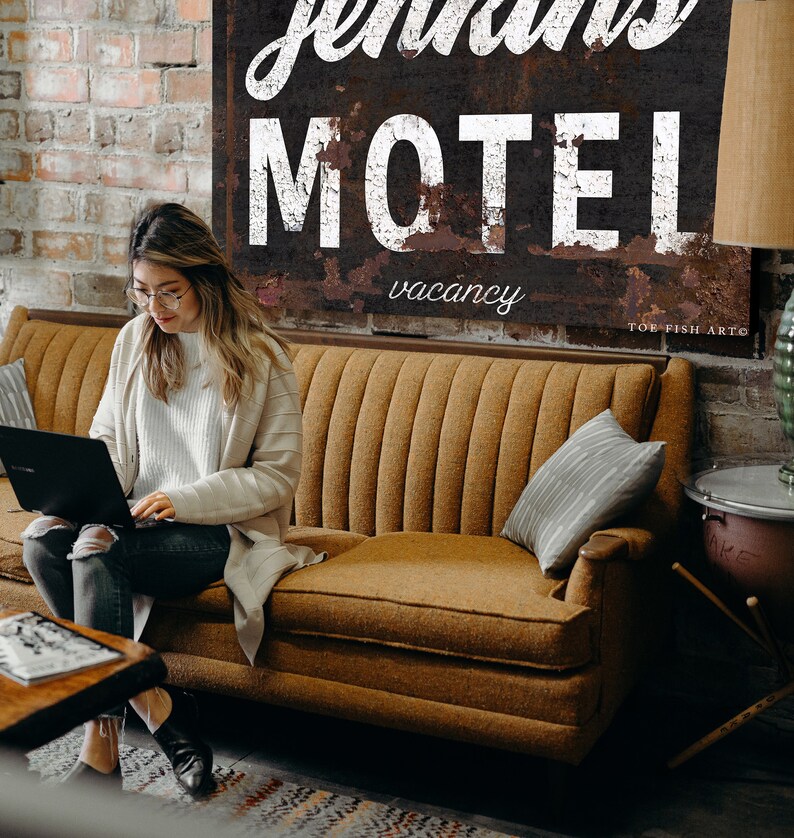 Vintage Motel Sign Family Name Established Signs Rustic - Etsy