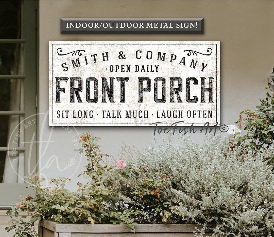 METAL SIGN! Personalized Front Porch Sign Welcome Patio Bar Grill Pool ...