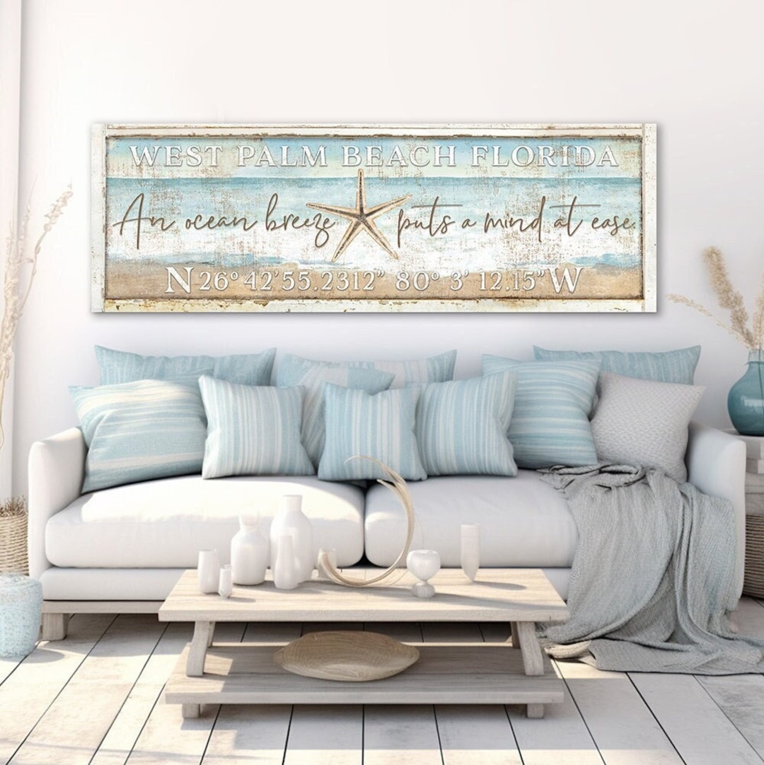 Coastal Decor Beach House Sign Custom Name Beach Shell Personalized ...