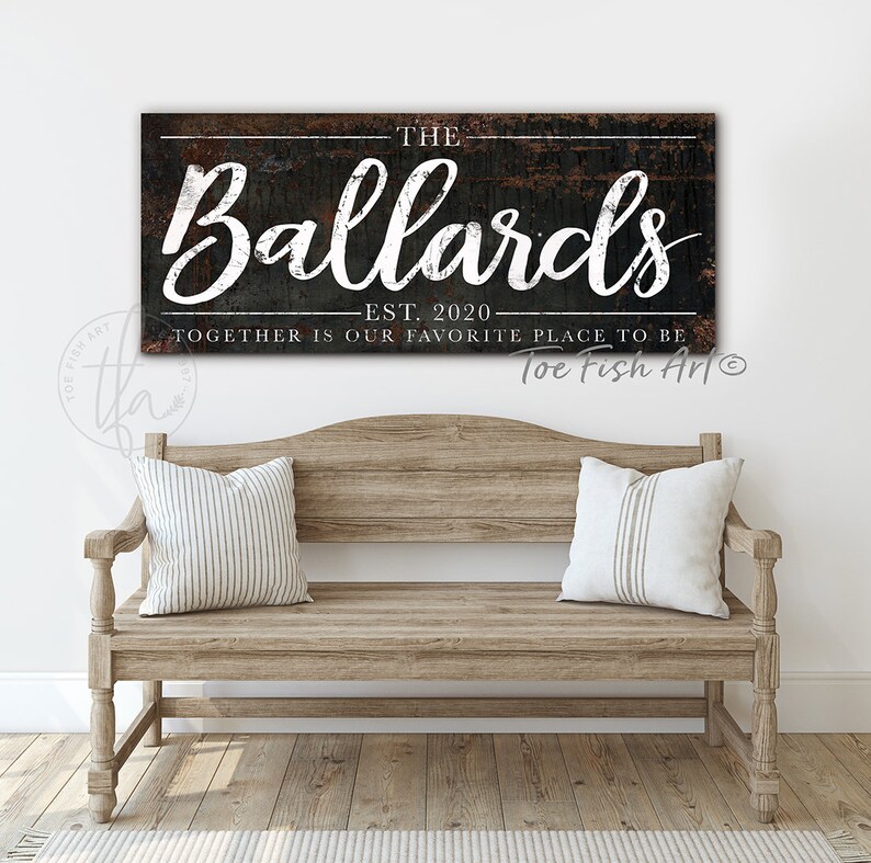 Rustic Established Sign Custom Last Name Family Sign Modern - Etsy