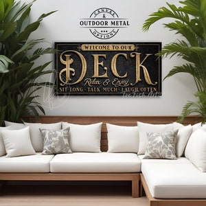 Personalized Deck Sign Back Porch Backyard Bar Grill Pool & Patio ...