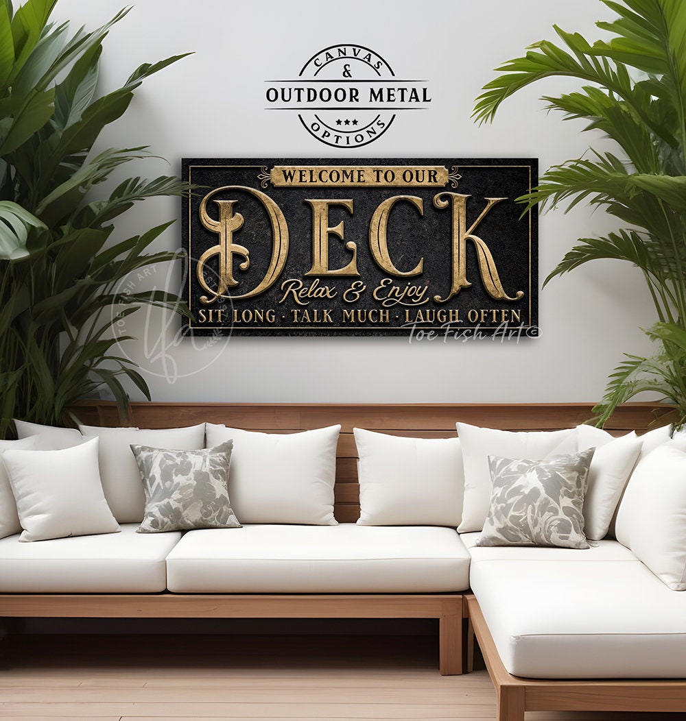 Personalized Deck Sign Back Porch Backyard Bar Grill Pool & Patio ...