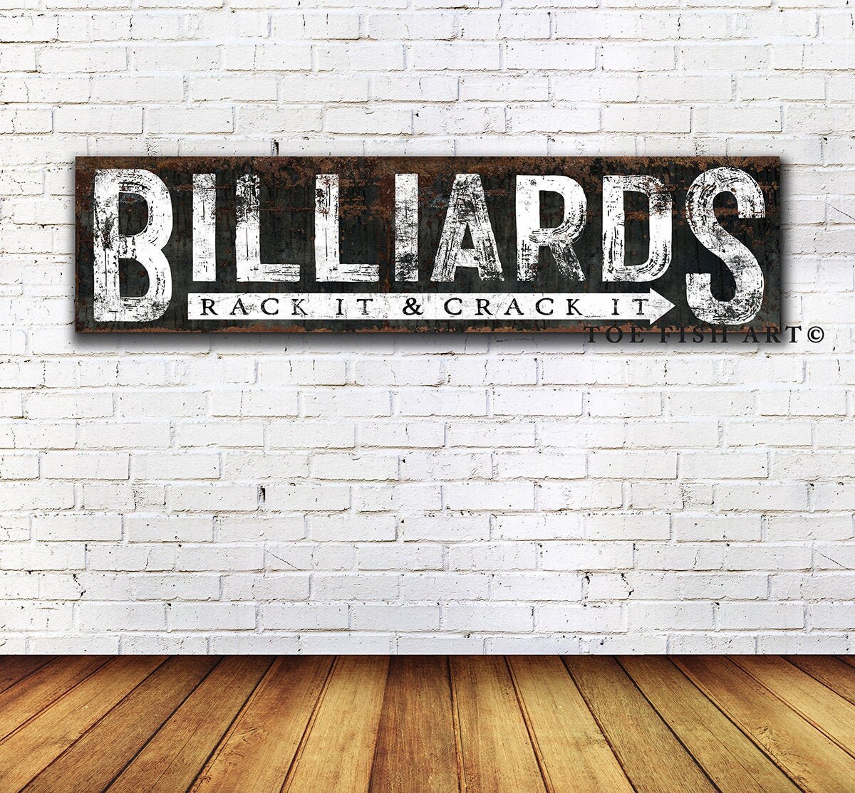 Billiards Sign Modern Farmhouse Wall Decor Large Rustic Wall - Etsy