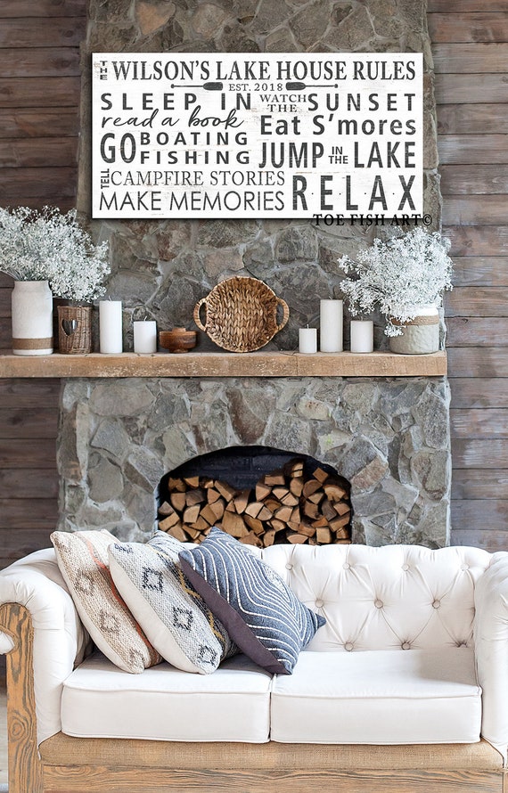 Lake House Fireplace Designs
