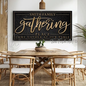 Personalized Gathering Place Sign Custom Family Name Vintage Family ...
