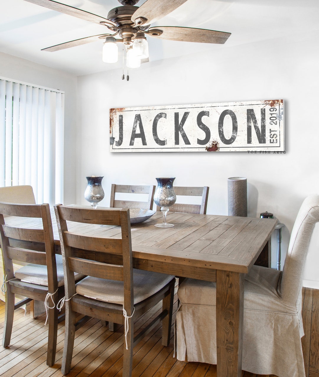 Family Name Sign Last Name Signs Gift for Her Modern Farmhouse Decor ...