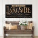 Lake House Sign Personalized Lakeside Lounge Signs Custom Family Name ...