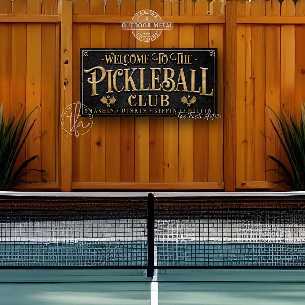 Personalized Pickleball Club Sign Backyard Bar Decor Signs Patio Court ...