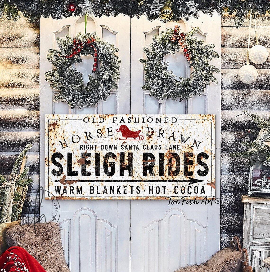 Sleigh Ride Sign Sleigh Rides Holiday Fun Farmhouse Christmas - Etsy