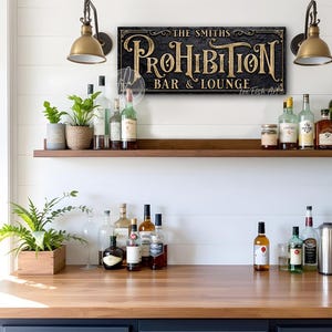 Prohibition Bar and Lounge Personalized Sign Speakeasy Personalized ...