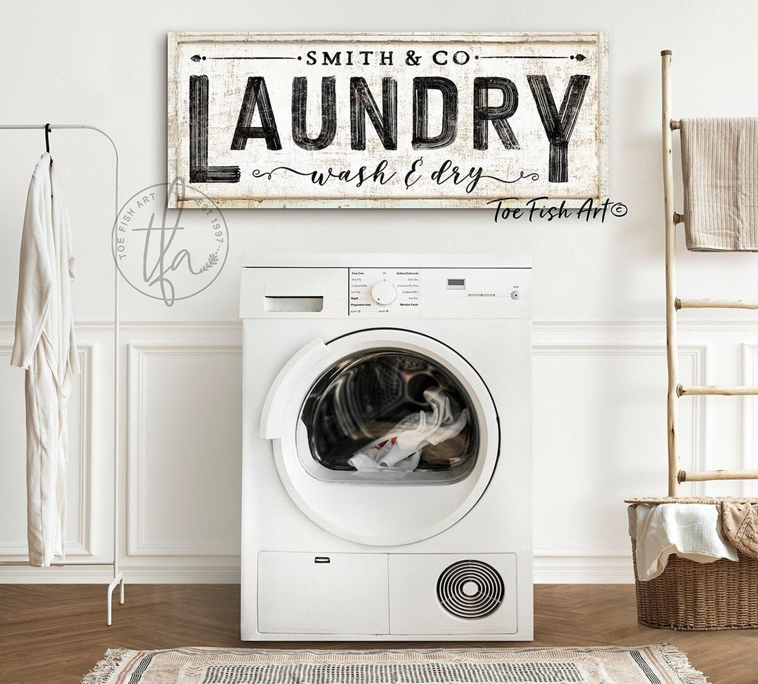 Personalized Sign Laundry Sign Wash & Dry Fluff Fold Service and Co ...