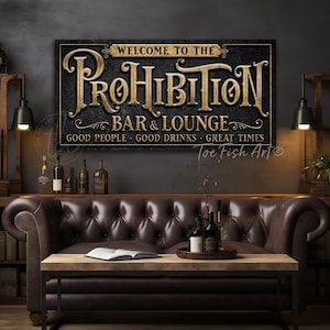 Prohibition Bar and Lounge Personalized Sign Speakeasy Personalized ...