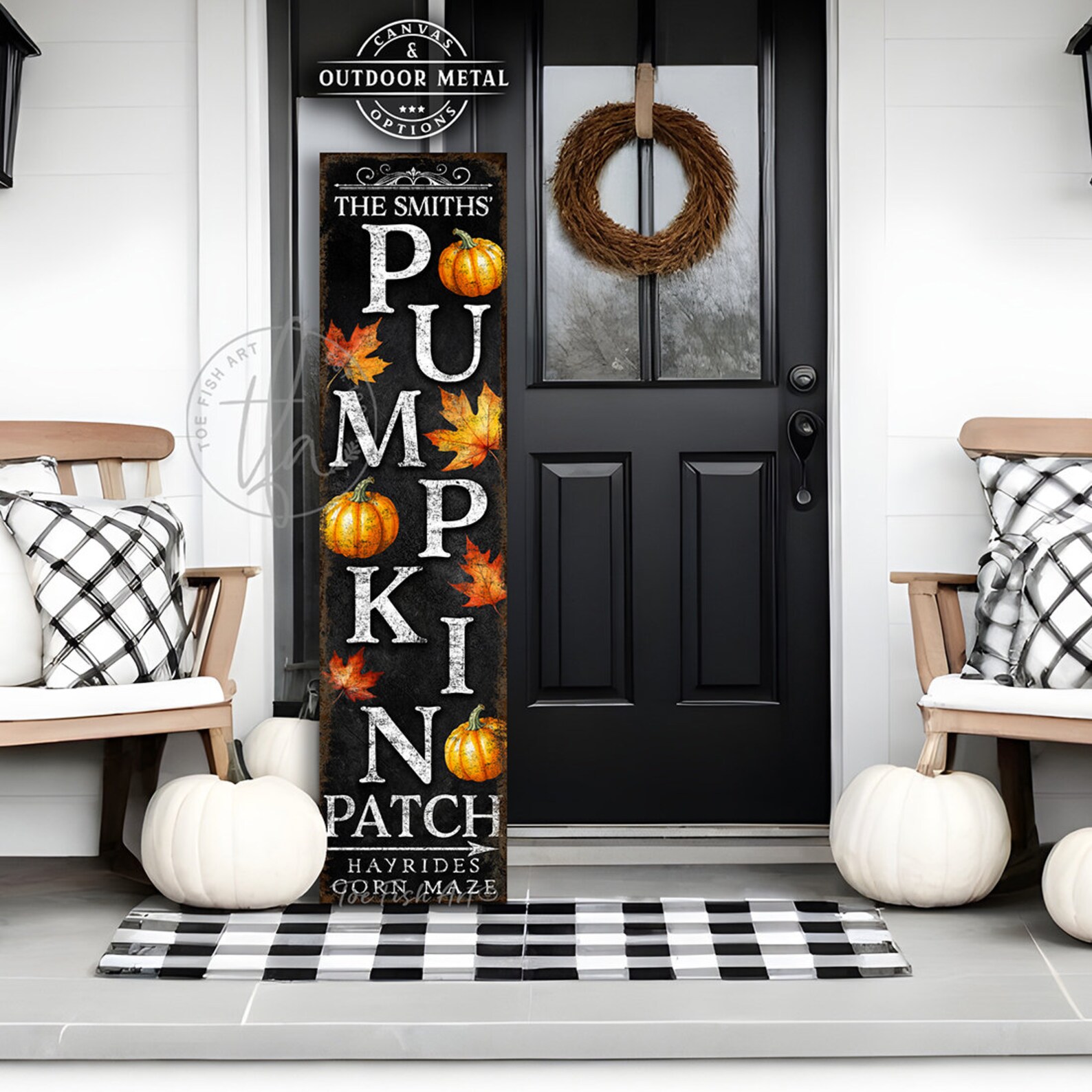 Personalized Pumpkin Patch Sign – Rustic Farmhouse Fall, Autumn ...