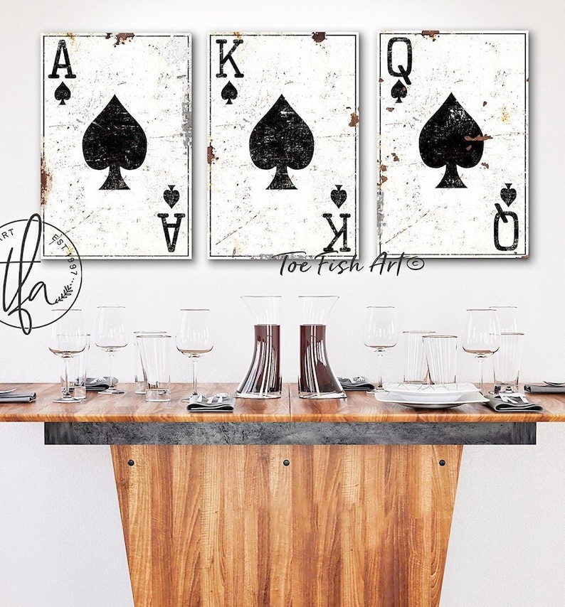 Game Room Sign Ace of Spades Family Playing Card Numbers - Etsy
