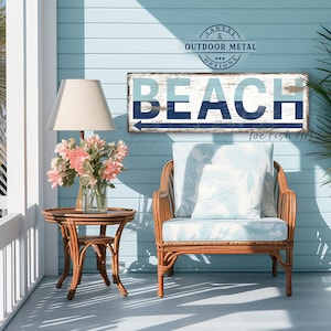 Beach House Sign Coastal Wall Decor Rustic Nautical Art Pool & Patio ...