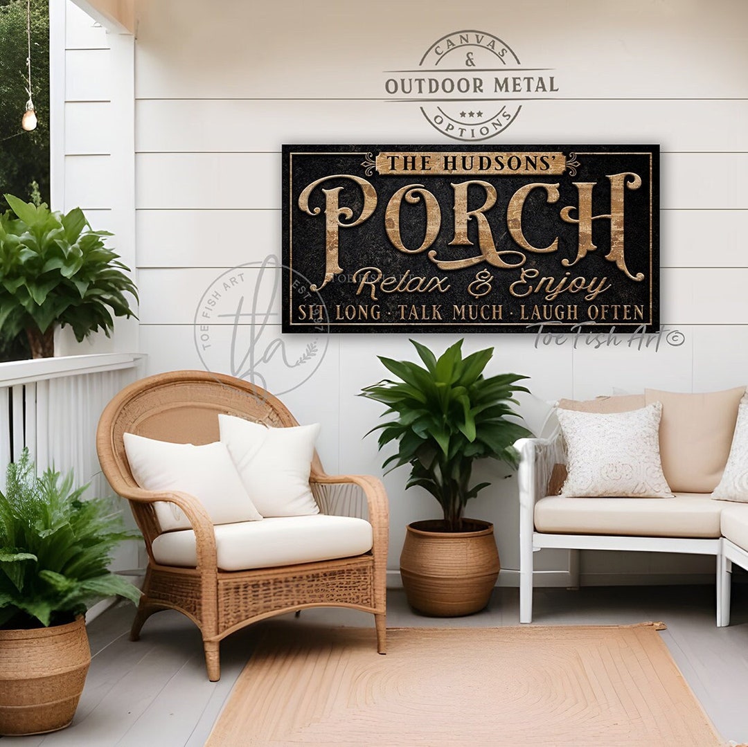 Personalized Porch Sign Welcome Patio Bar Grill Pool Deck Custom Family ...