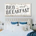 Bed and Breakfast Sign Modern Farmhouse Wall Decor Custom - Etsy