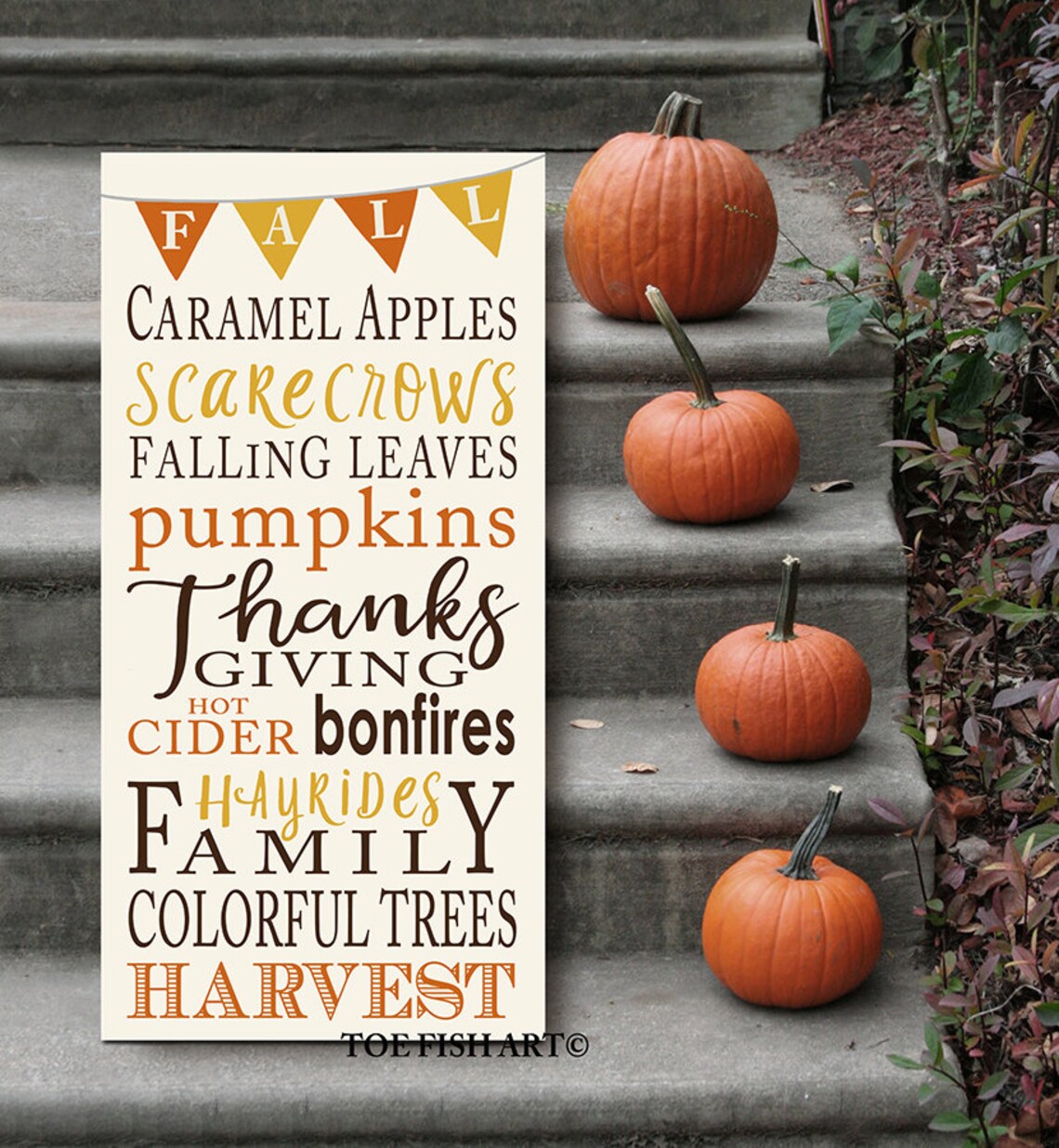 Fall Sign Rustic Farmhouse Decor Large Living Room Signs Wall | Etsy