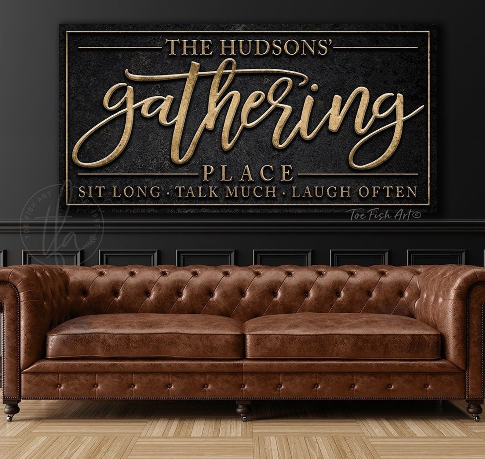 Personalized Gathering Place Sign Custom Family Name Vintage Family ...