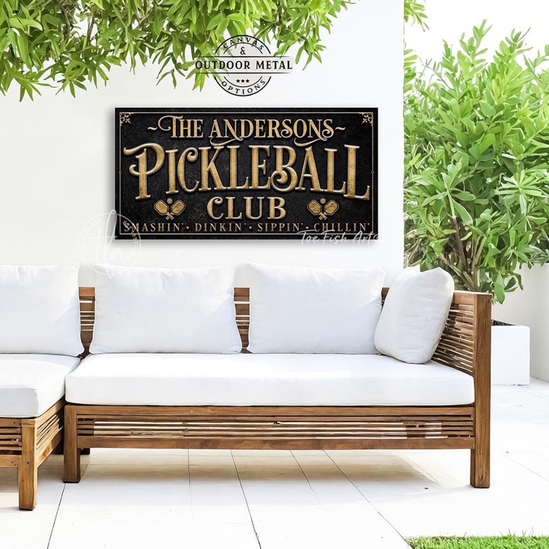 Personalized Pickleball Club Sign Backyard Bar Decor Signs Patio Court ...