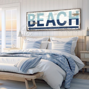 Beach House Sign Coastal Wall Decor Rustic Nautical Art Pool & Patio ...