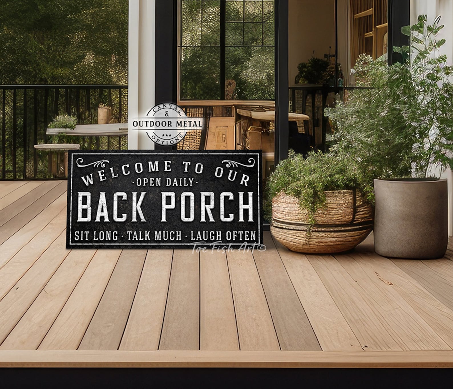 Personalized Back Porch Sign Backyard Bar and Grill Pool & Patio Deck ...
