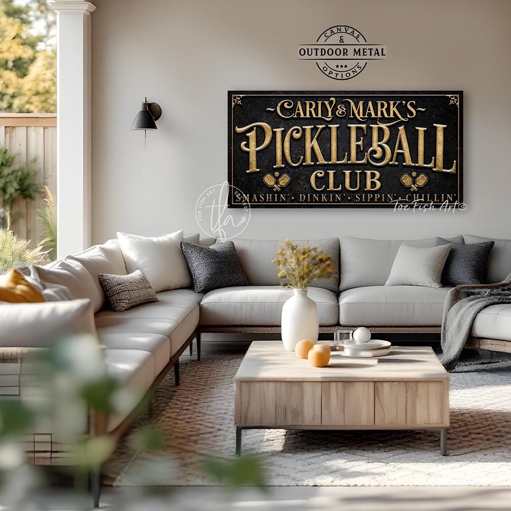 Personalized Pickleball Club Sign Backyard Bar Decor Signs Patio Court ...