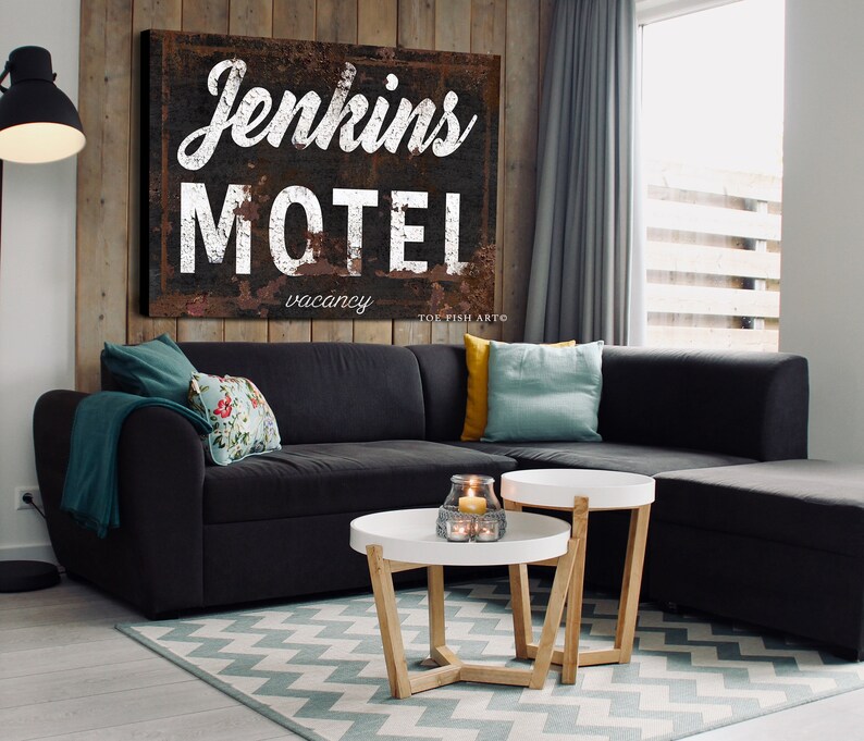 Vintage Motel Sign Family Name Established Signs Rustic - Etsy