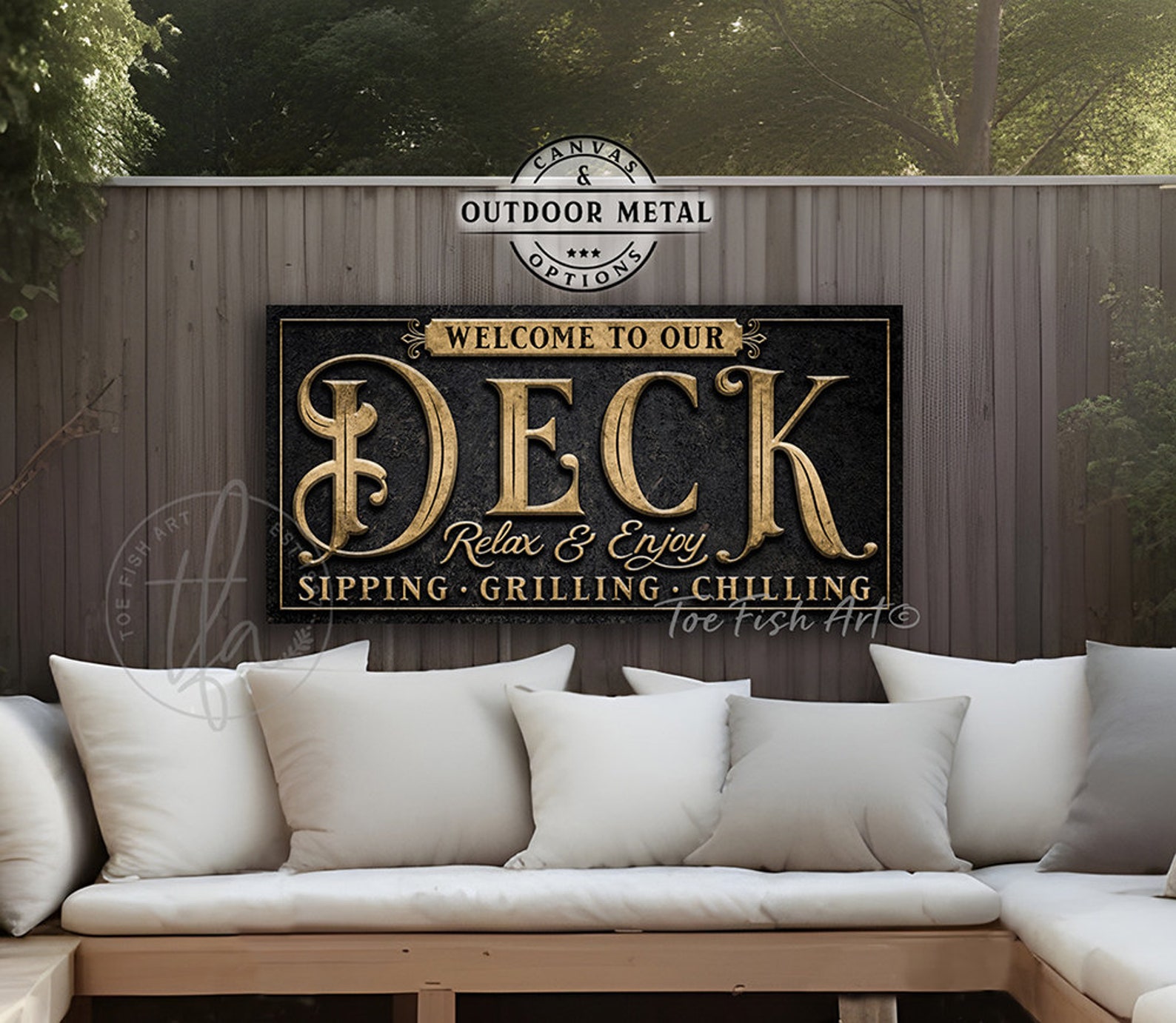 Personalized Deck Sign Back Porch Backyard Bar Grill Pool & Patio ...