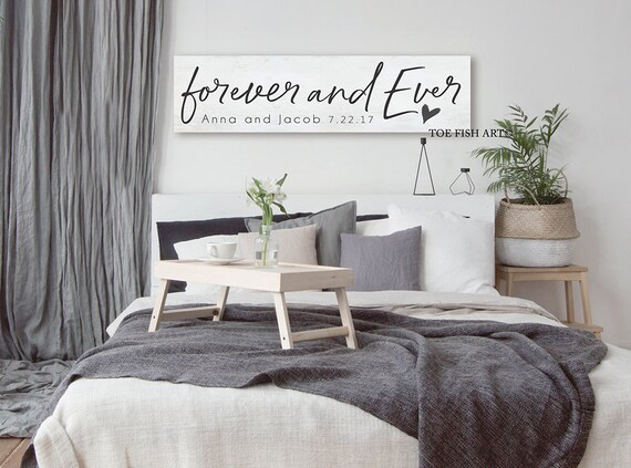 Forever and Ever Sign Rustic Farmhouse Decor Wedding Gift Name | Etsy