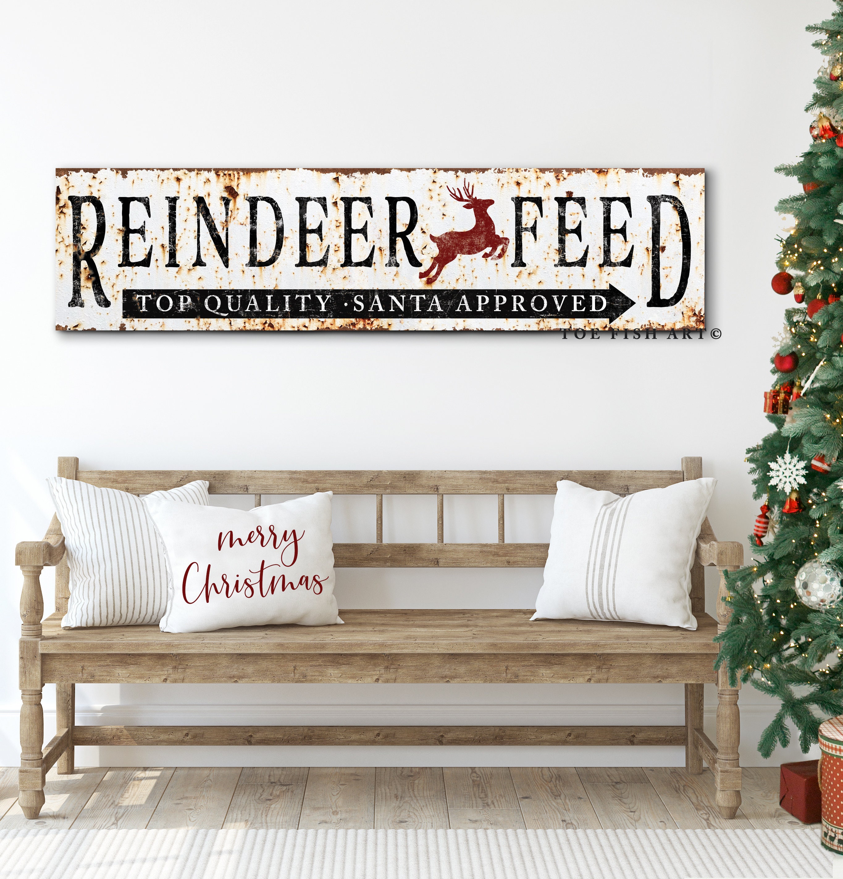 Reindeer Feed Sign Rustic Wall Decor Modern Farmhouse - Etsy