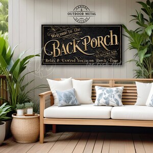 Personalized Back Porch Sign Backyard Bar and Grill Pool & Patio Deck ...