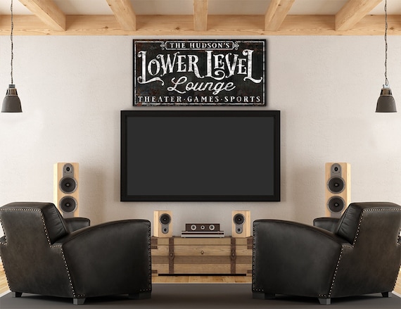 Personalized Custom Lower Level Lounge Sign Modern Farmhouse - Etsy
