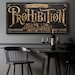 Prohibition Bar and Lounge Sign Speakeasy Personalized Name Art Rustic ...