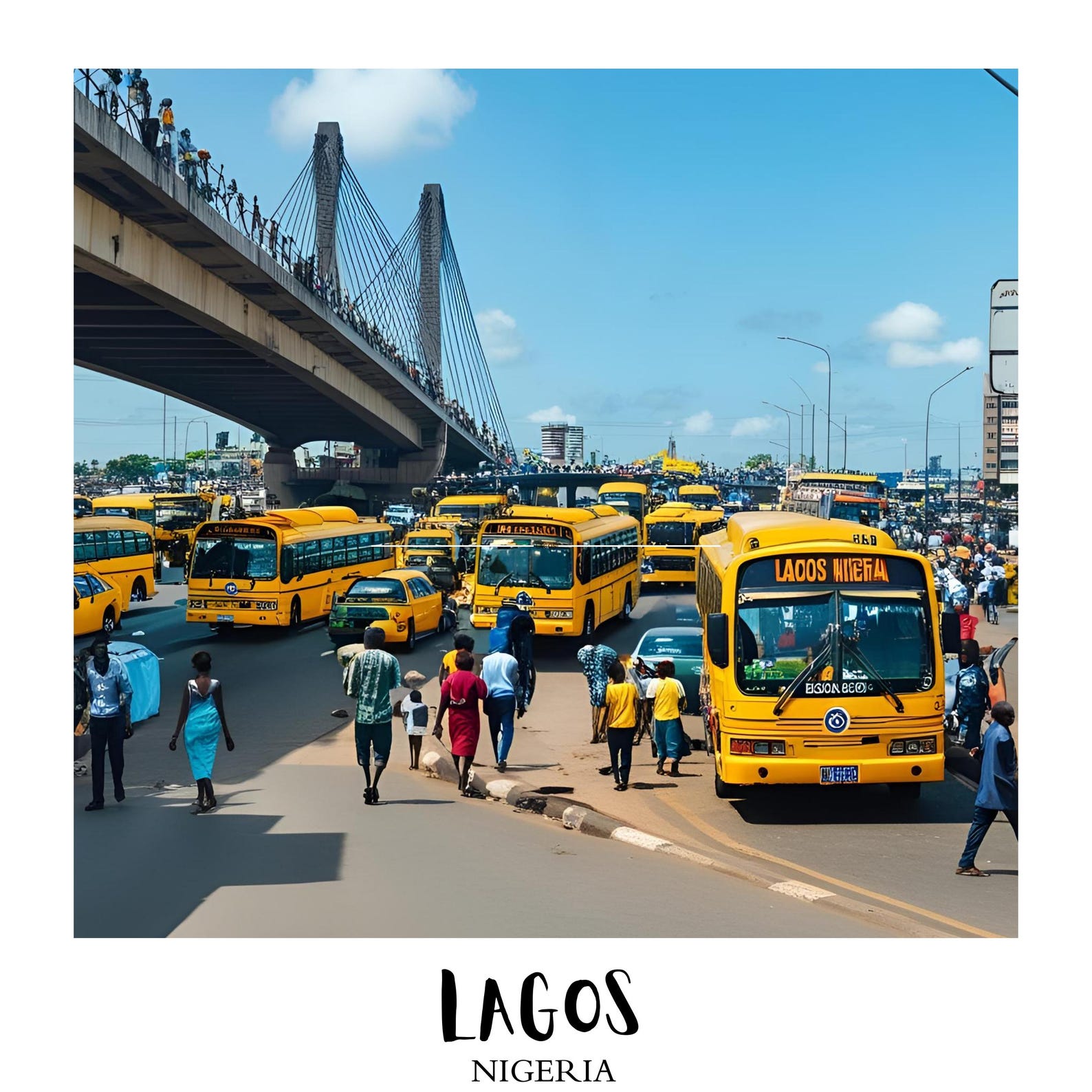 Lagos Travel Wall Art, Nigeria Painting Gifts, Africa Home Decor ...