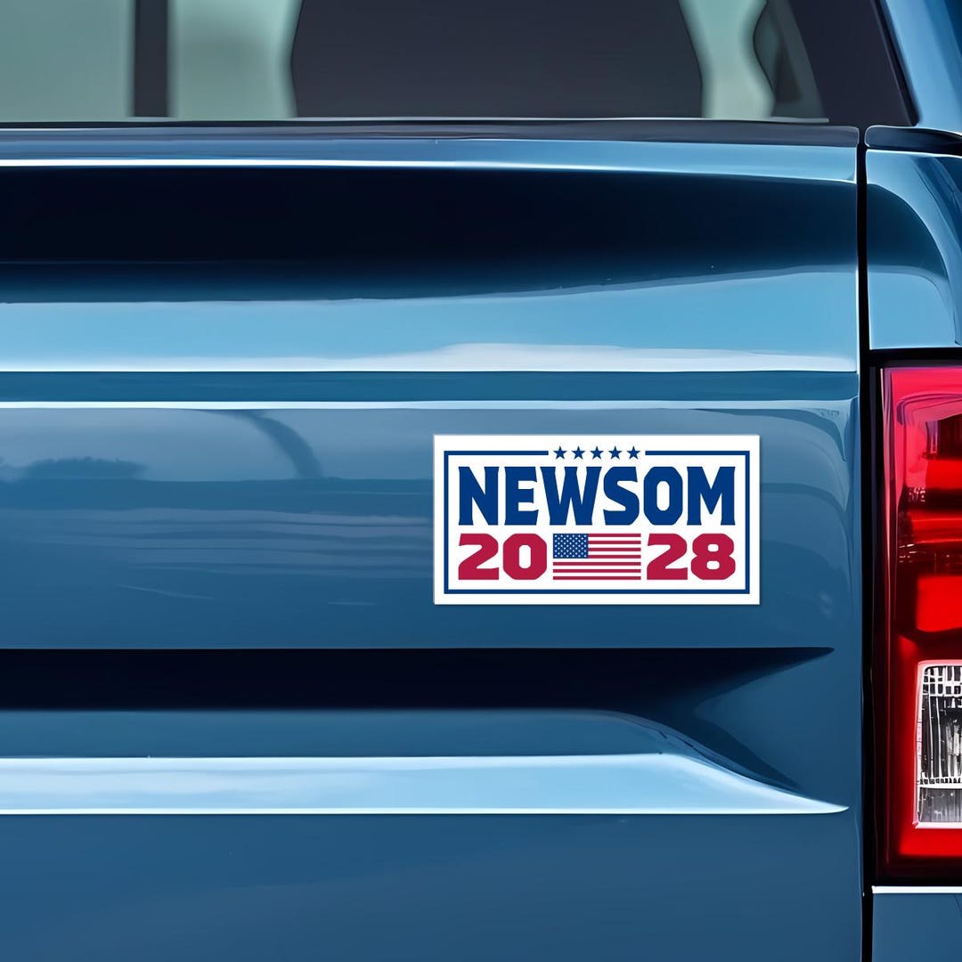 Gavin Newsom 2028 Bumper Sticker, Political Activist Vinyl Decal: Anti ...