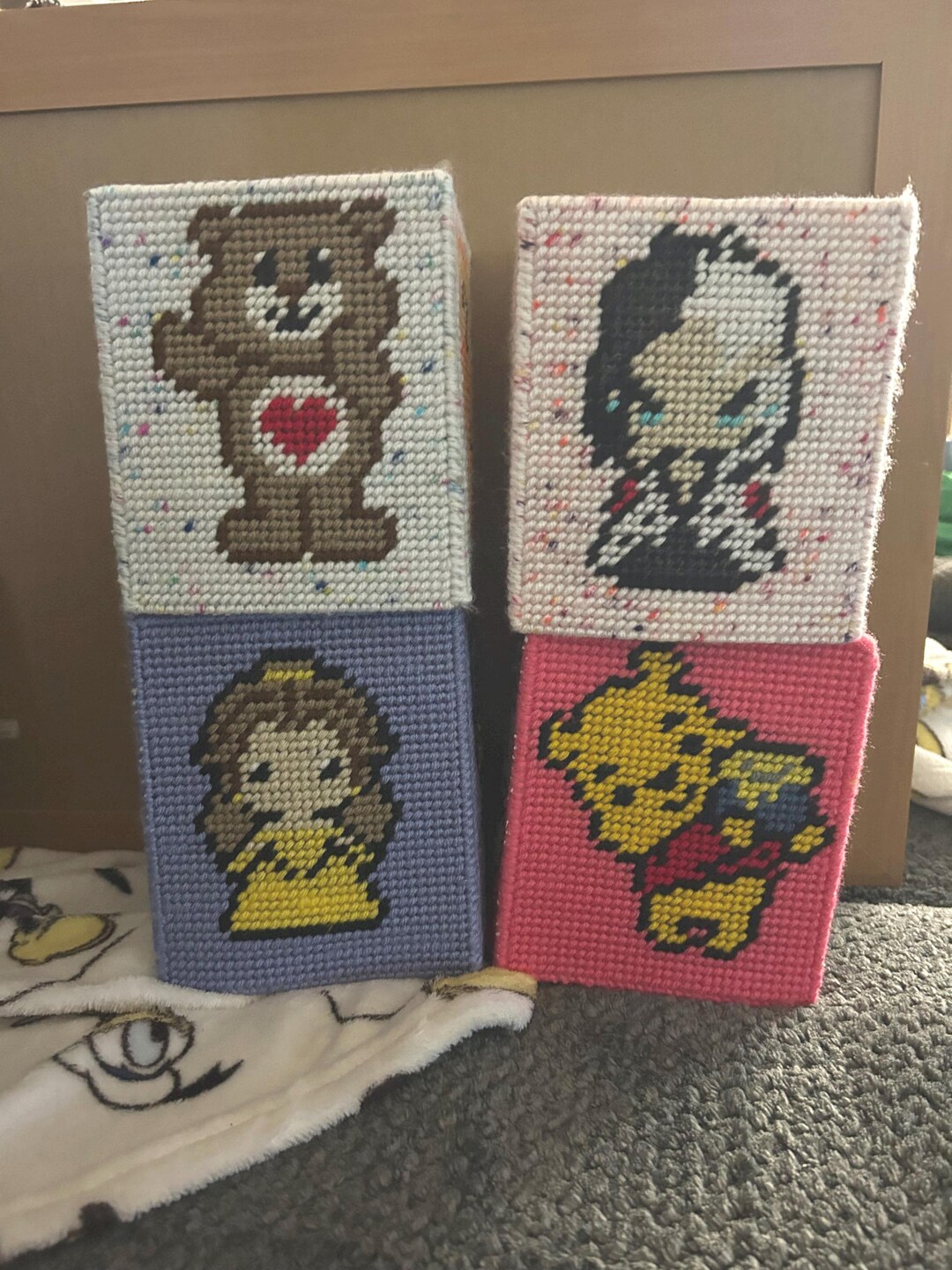 Character Tissue Box Covers Made From Plastic Canvas Handcrafted - Etsy