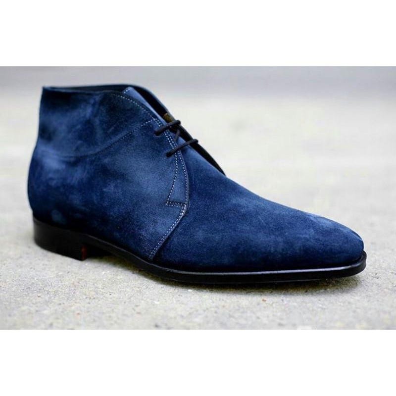 Blue Suede Boots - Etsy